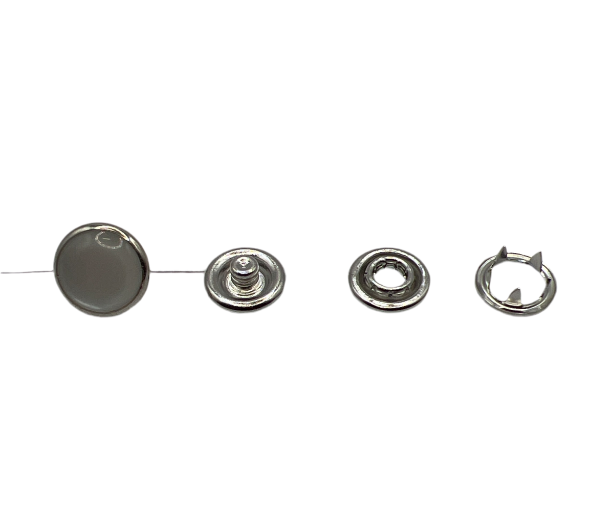 Pearl Gripper Snap Buttons 4Pcs/Set (10mm) – Nickel & Young