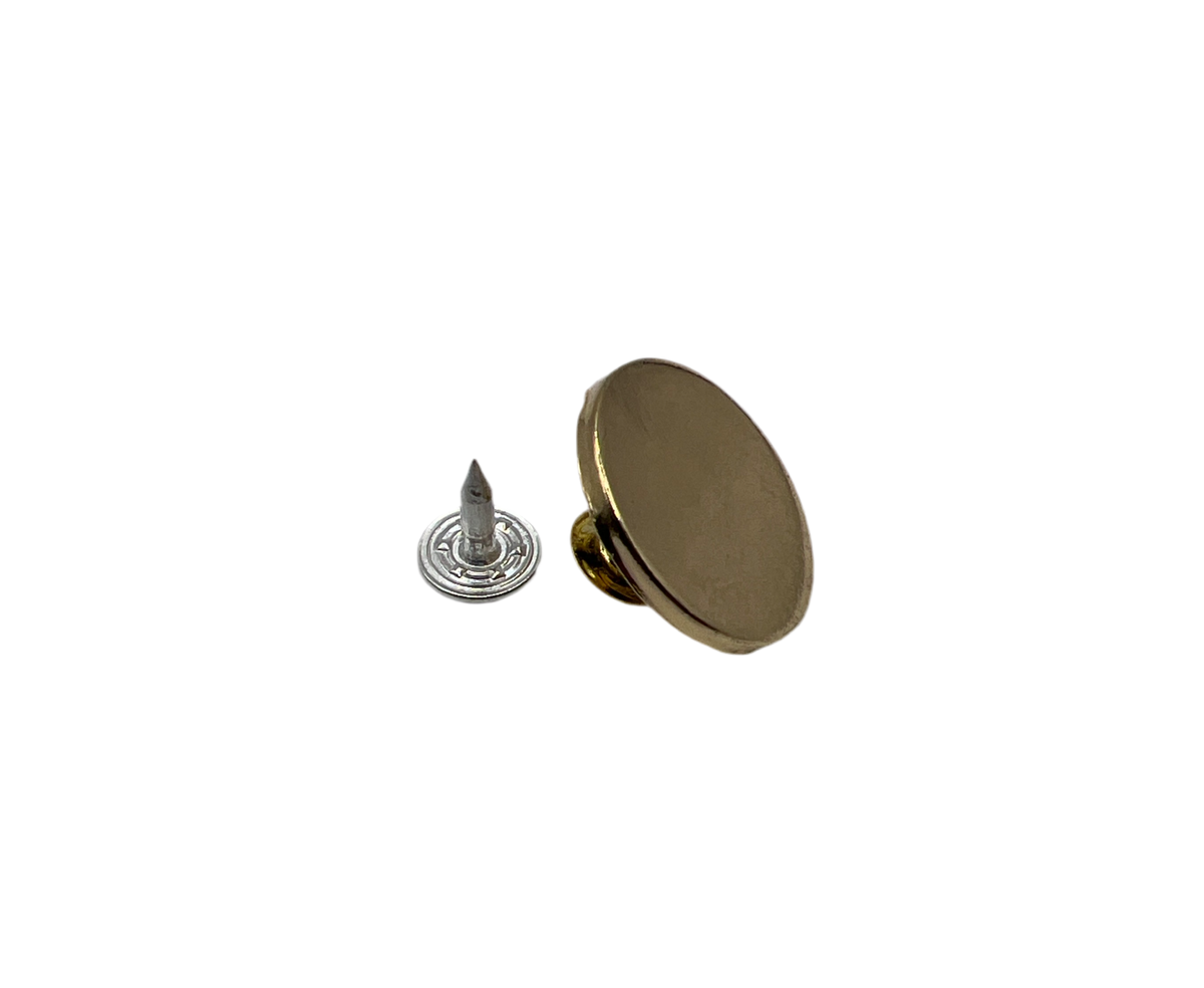Tack Button Gold (20mm) – Nickel & Young