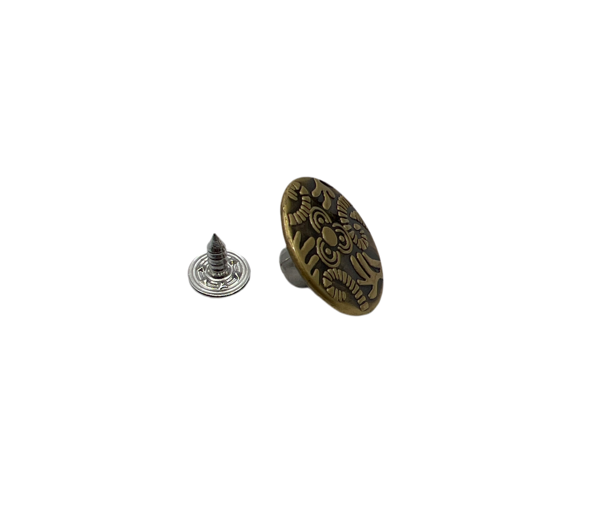 Tack Button With Floral Print (20mm) – Nickel & Young