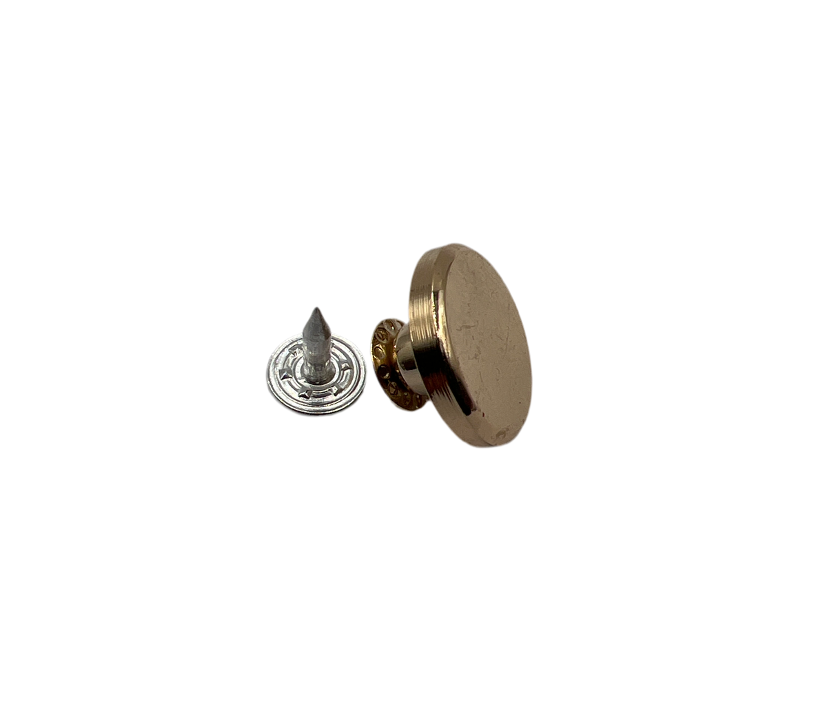 Tack Button Double Round Edge Gold (17mm) – Nickel & Young
