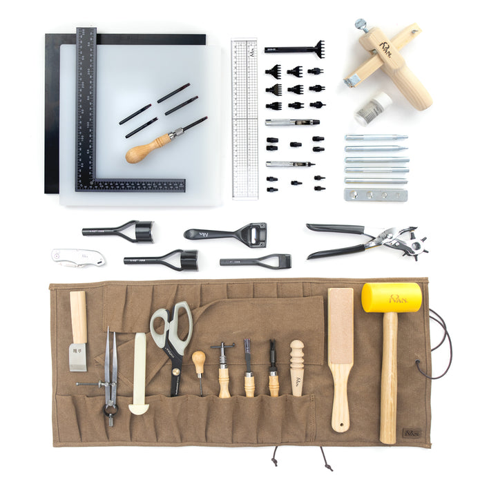 Leather Deluxe Workshop Starter 29 Pcs Set – Nickel & Young